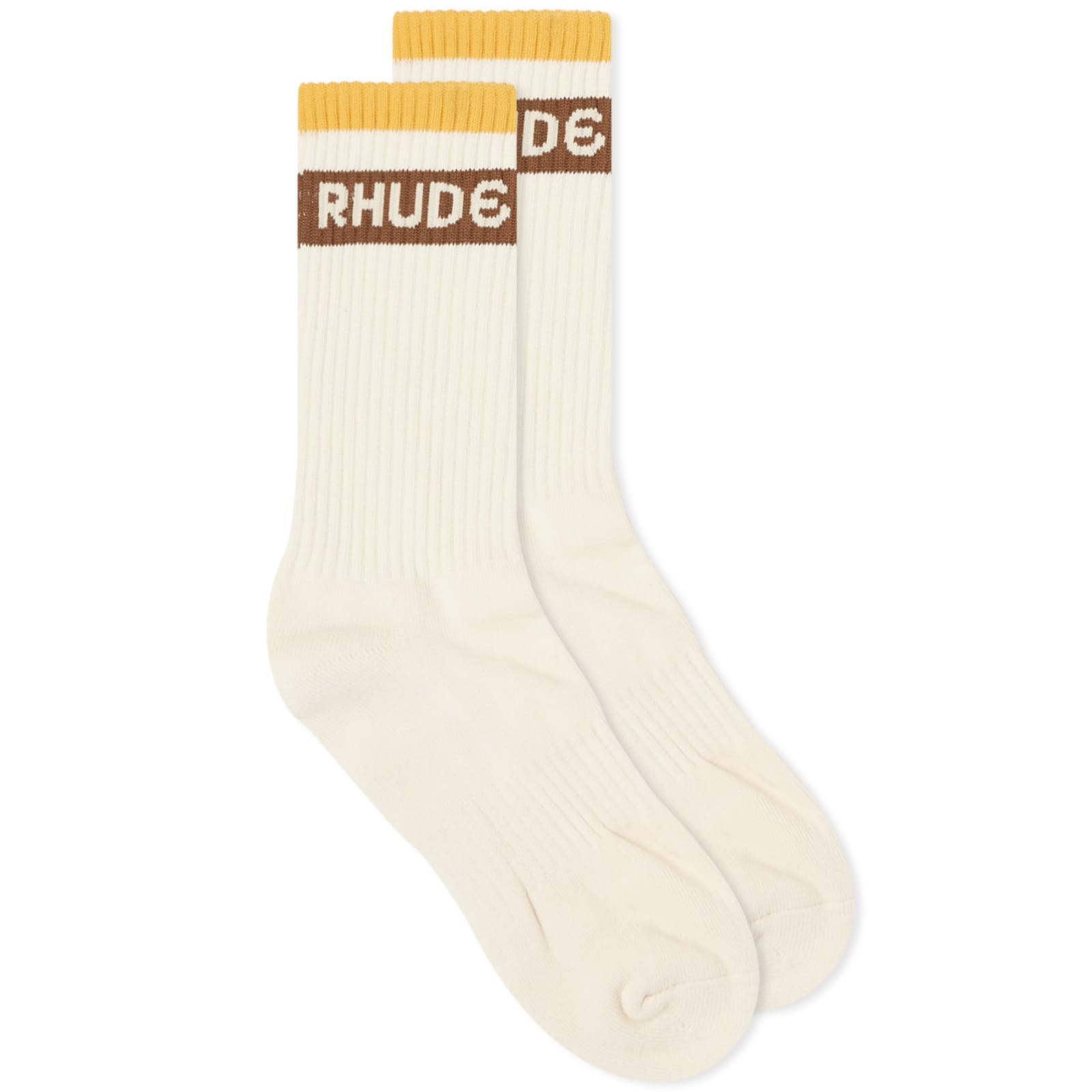 Rhude Stripe Logo Sock Cream | END. (US)