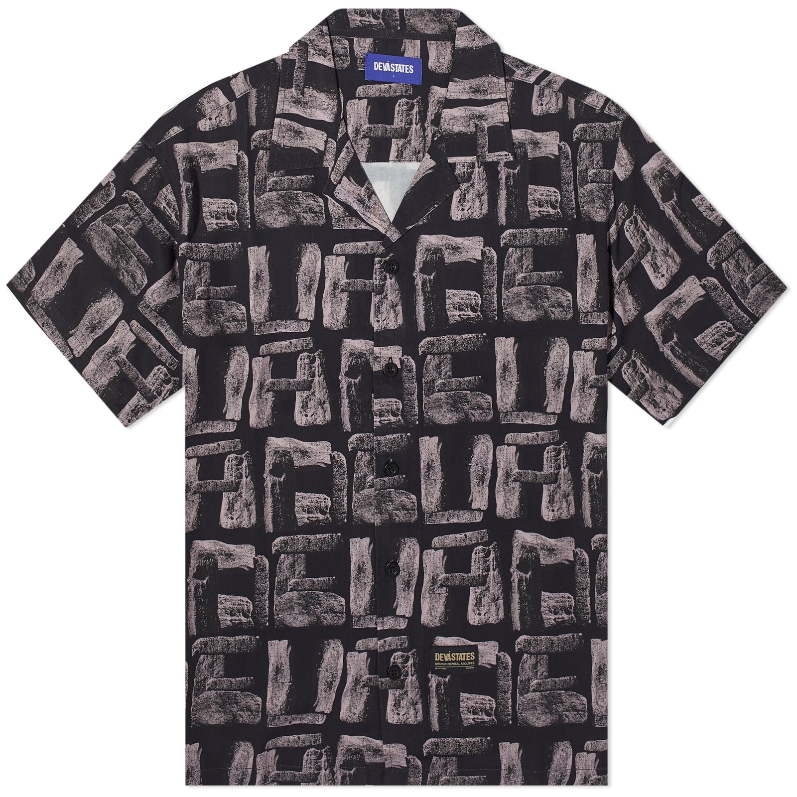 Deva States Force Short Sleeve Vacation Shirt Black Multi | END. (AR)