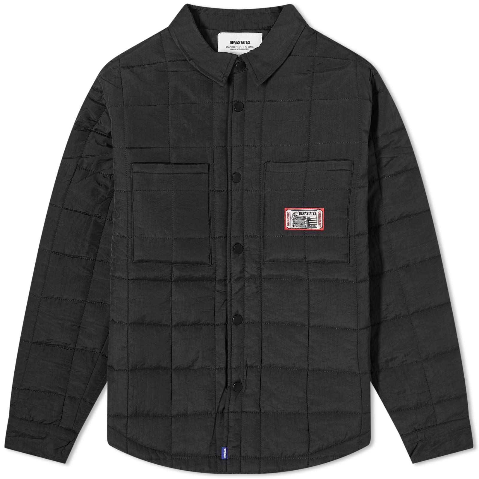 Deva States Bones Quilted Shirt Jacket Black | END. (AR)
