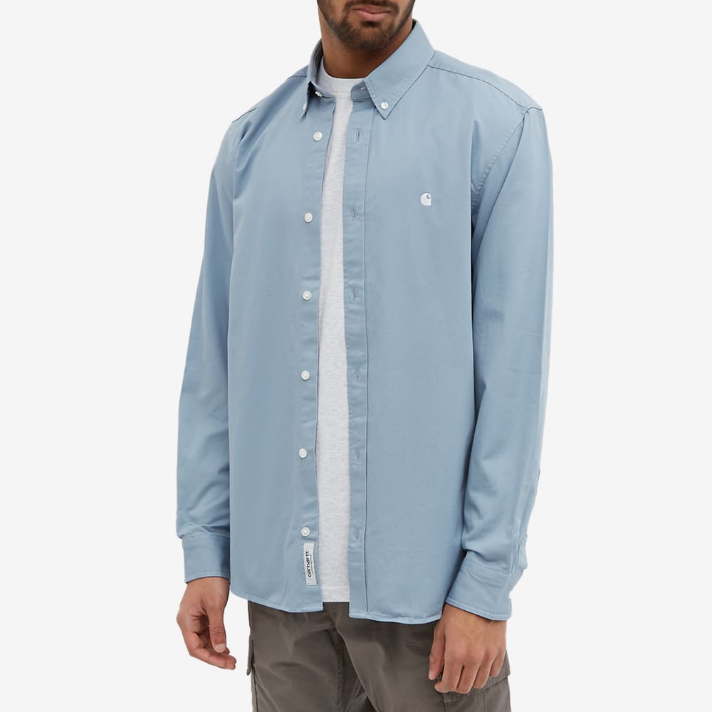 Carhartt WIP Madison Shirt Frosted Blue & White | END. (US)