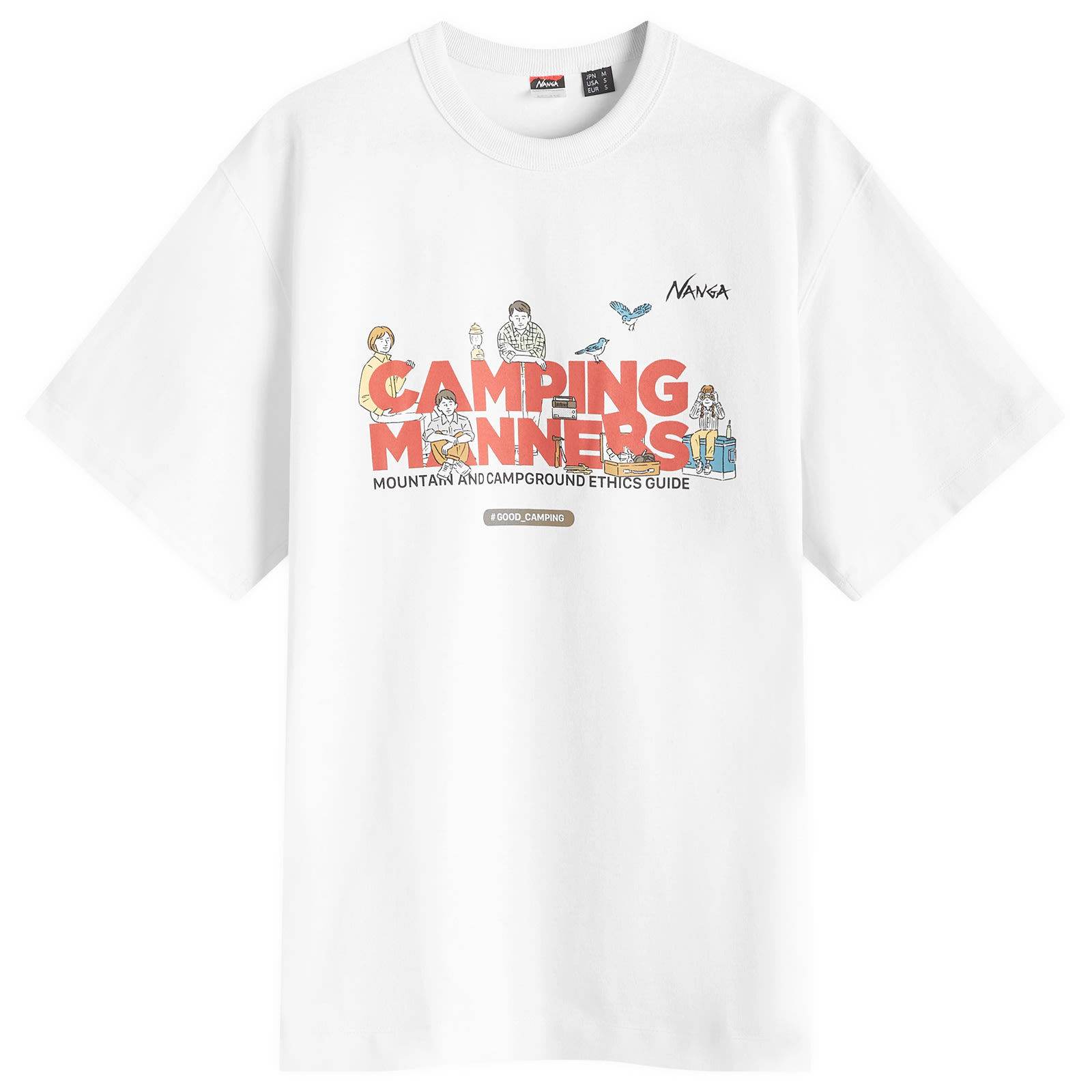 Nanga Eco Hybrid Camping Manners T-Shirt White | END. (GB)