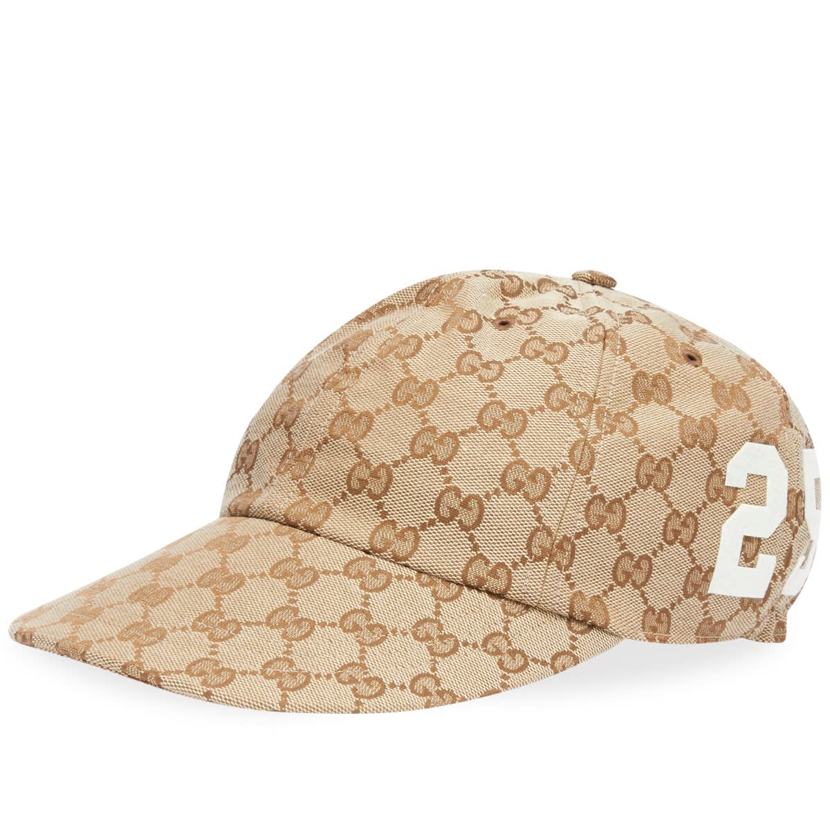Gucci Patch Logo Jacquard Baseball Cap Beige | END. (US)