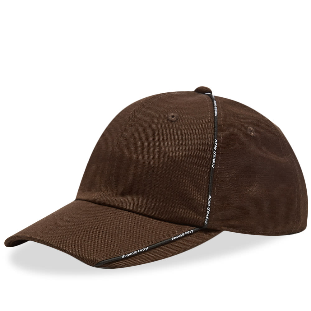 Acne Studios Cutler Cotton Canvas Cap Cacao Brown | END. (US)