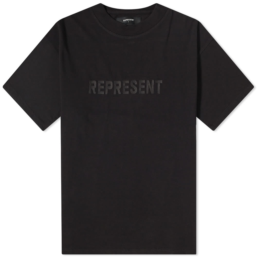 Represent Embroidered Logo T-Shirt Black | END. (AR)