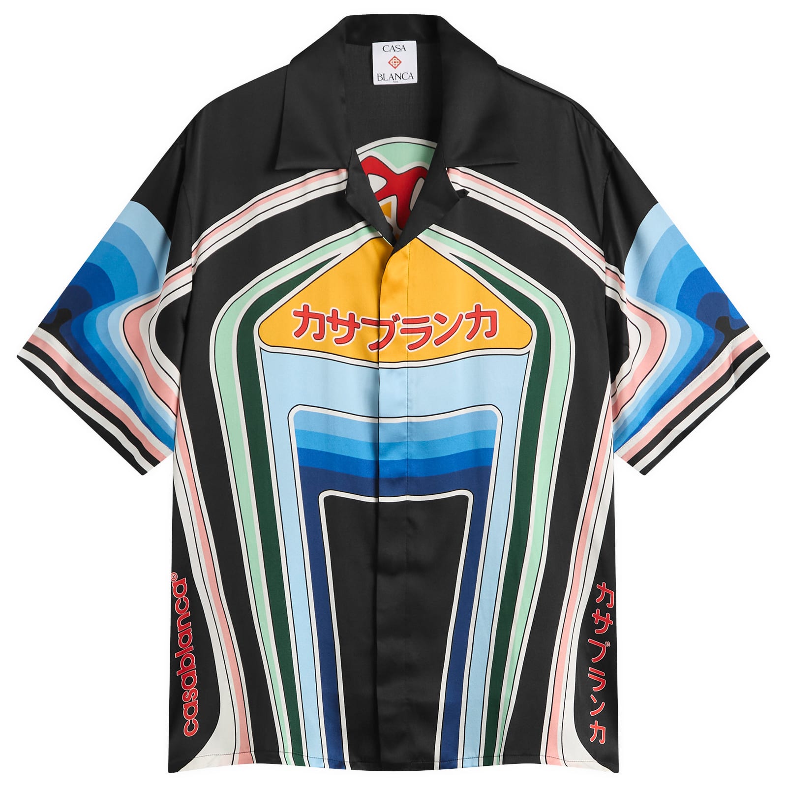 Casablanca Graphic Mountain Short Sleeve Shirt Black | END. (GB)