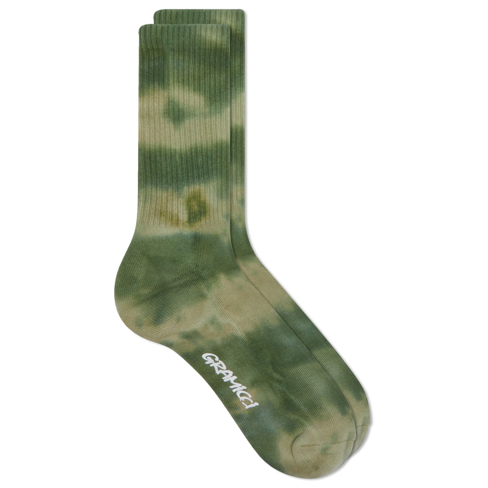 Gramicci Tie Dye Crew Socks Green (D) | END. (GB)
