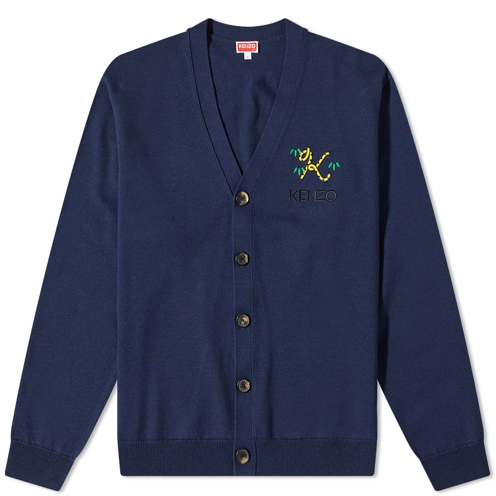 Kenzo Tiger K Logo Cardigan Midnight Blue | END. (US)