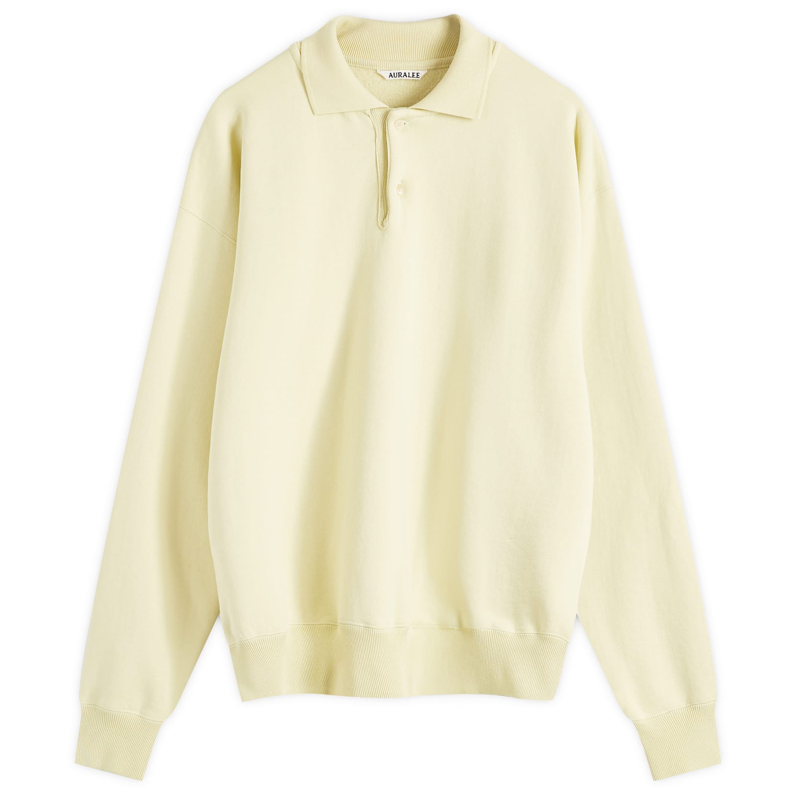 Auralee Super Soft Polo Sweat Light Lime | END. (KR)