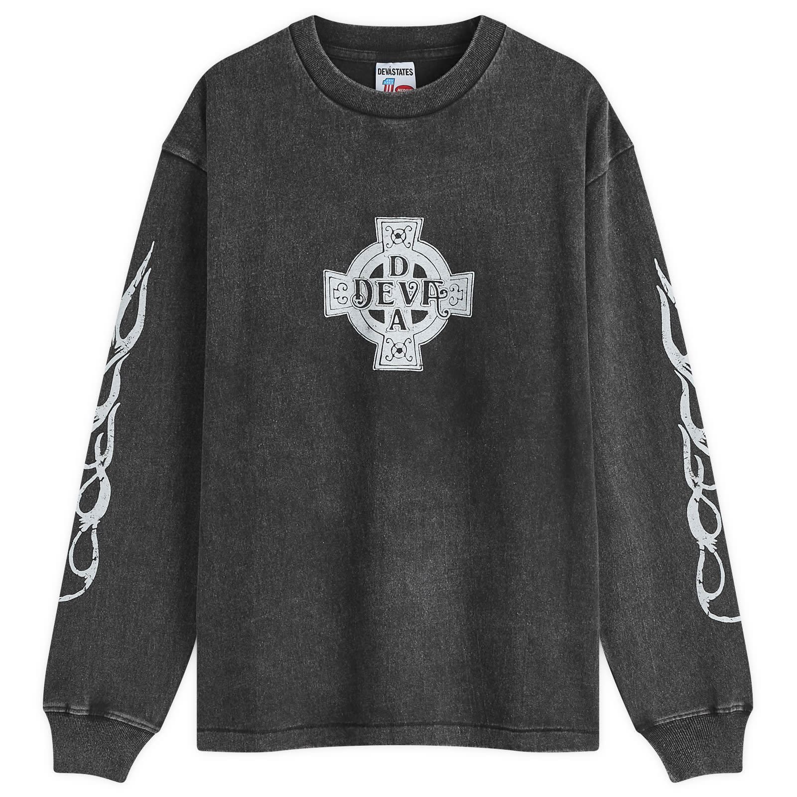 Deva States Nib Long Sleeve T-Shirt Washed Black | END. (US)