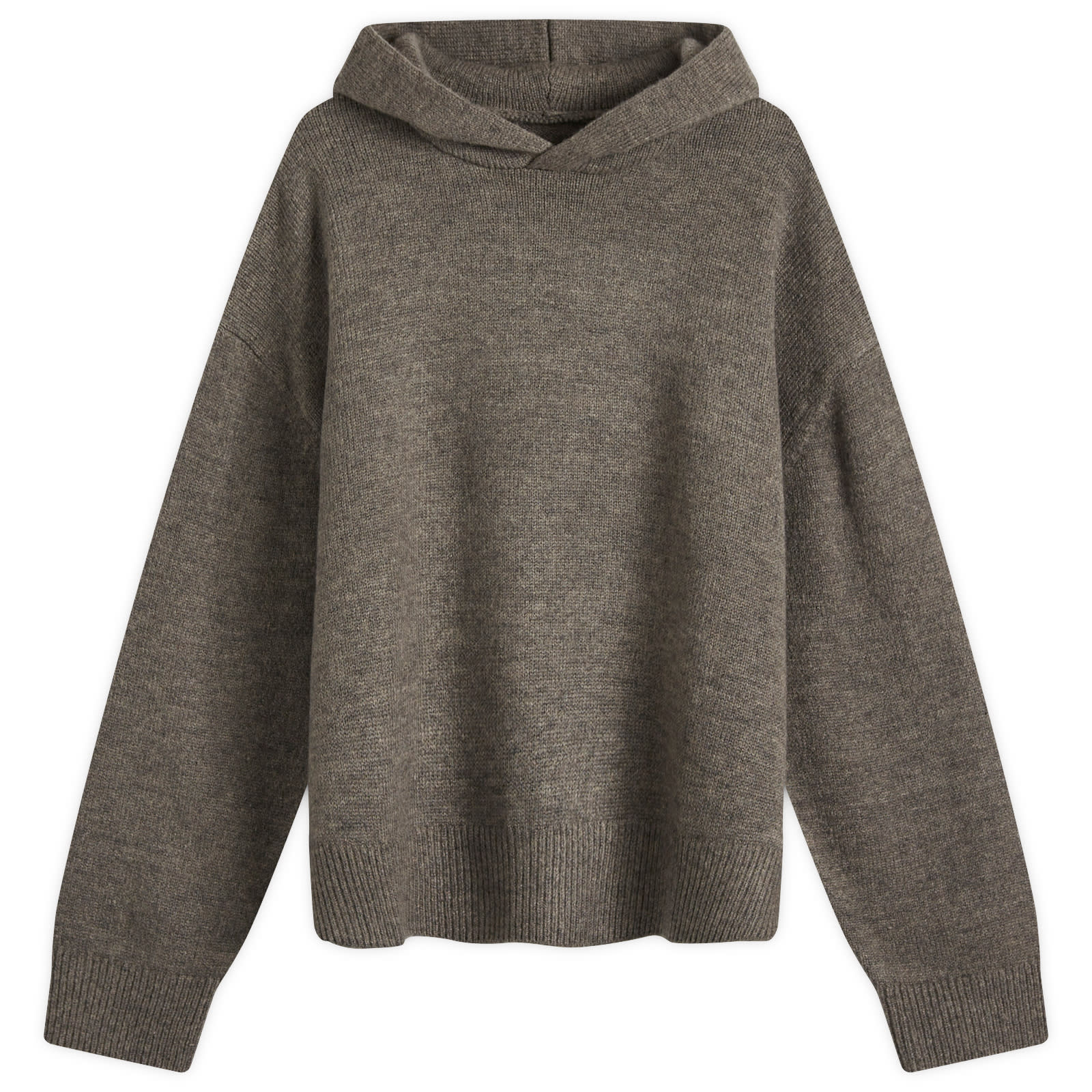 MKI Mohair Blend Knit Hoodie Brown Marl | END. (KR)