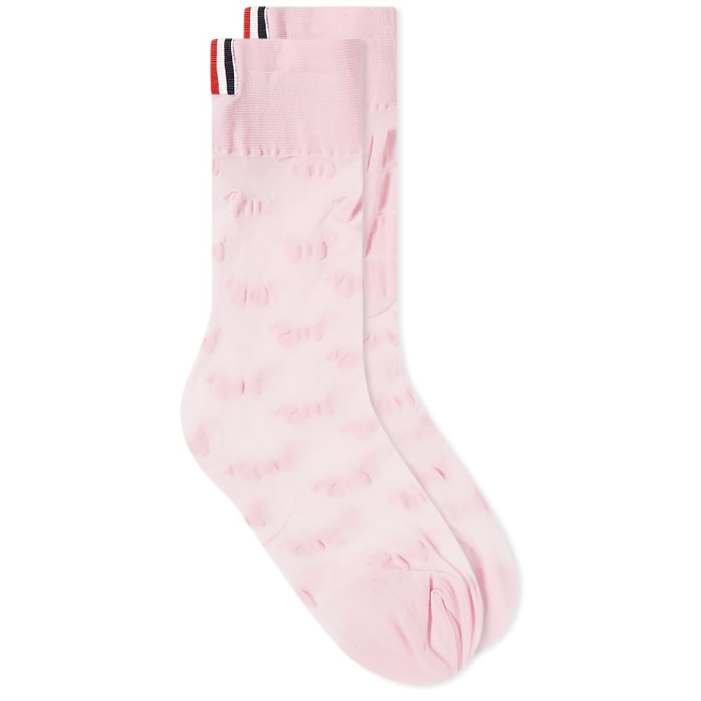 Thom Browne Hector Sheer Mid Calf Sock Light Pink | END. (US)