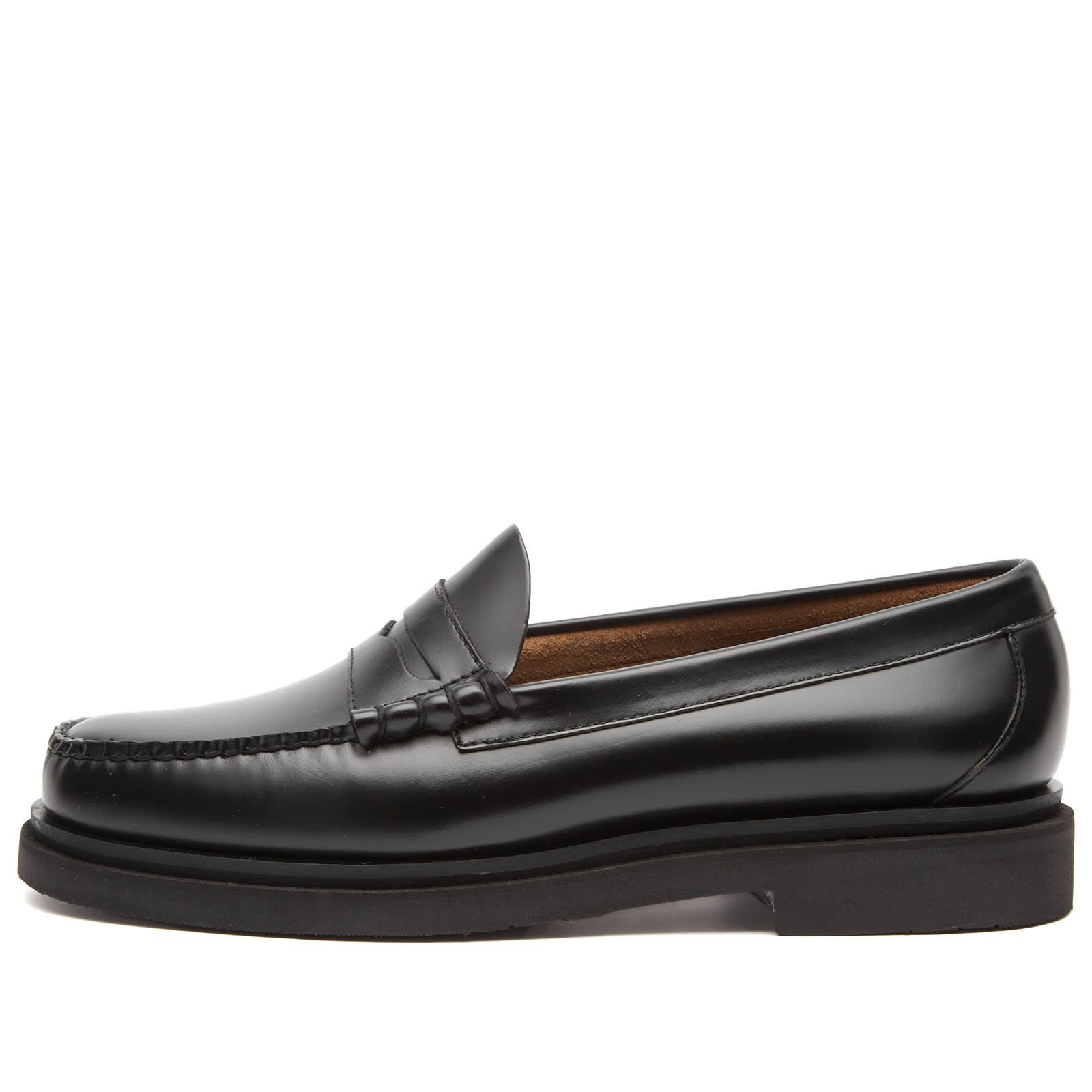 Bass Weejuns Men's Larson Step Loafer Black Leather - Curated Menswear
