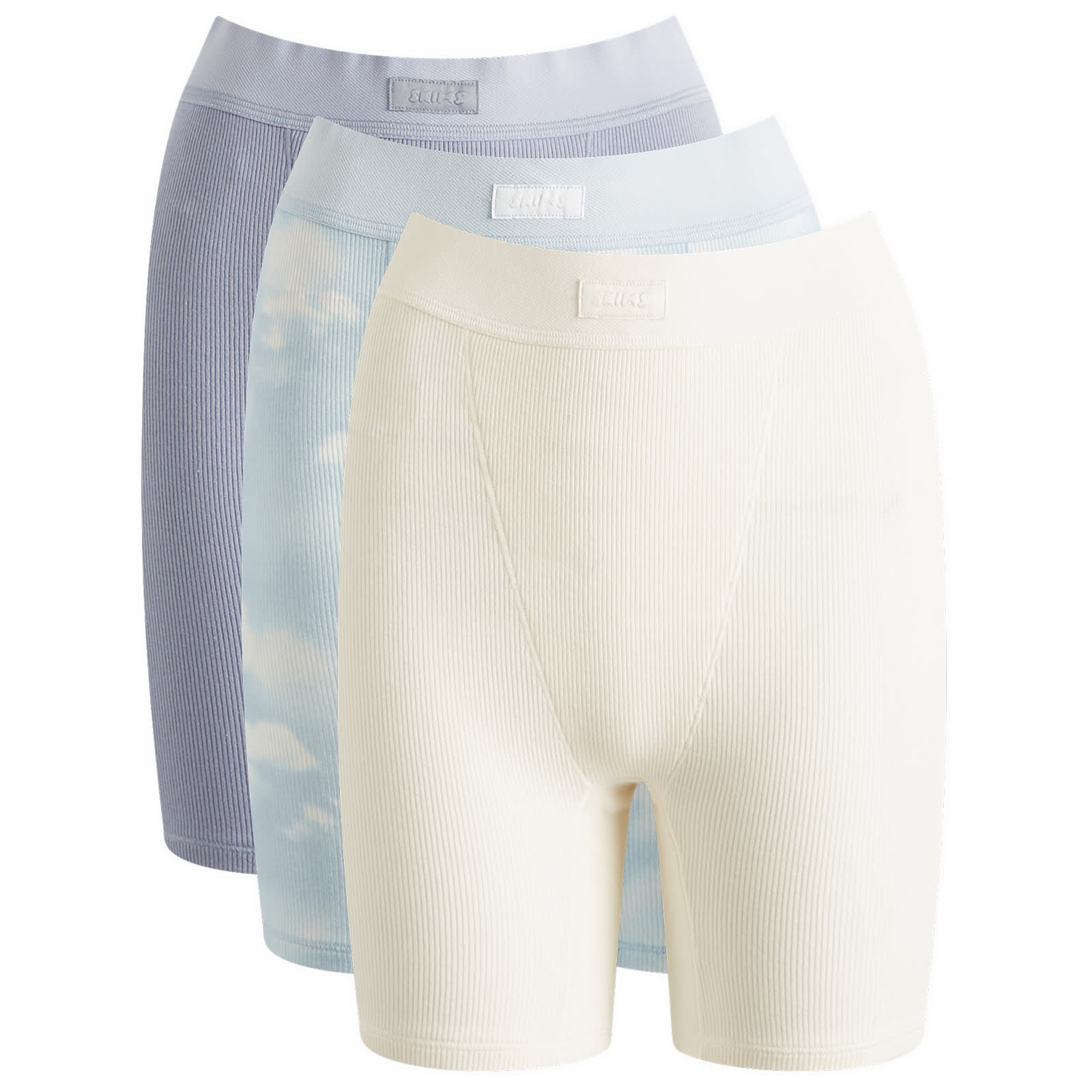 SKIMS Cotton Rib Boxer - 3-Pack Blue Quartz Cloud Multi | END. (US)