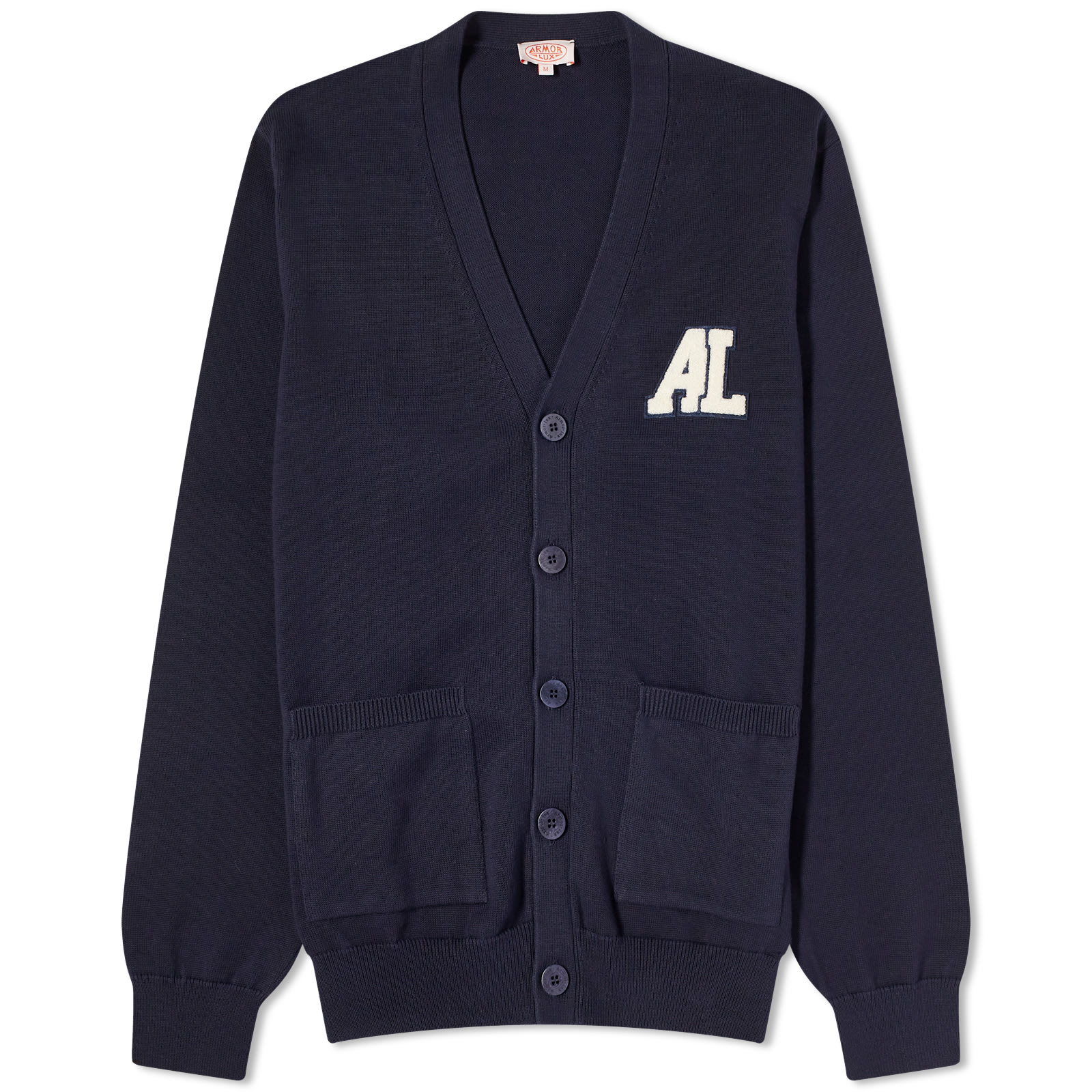 Armor-Lux Varsity Logo Cardigan Navy | END. (US)