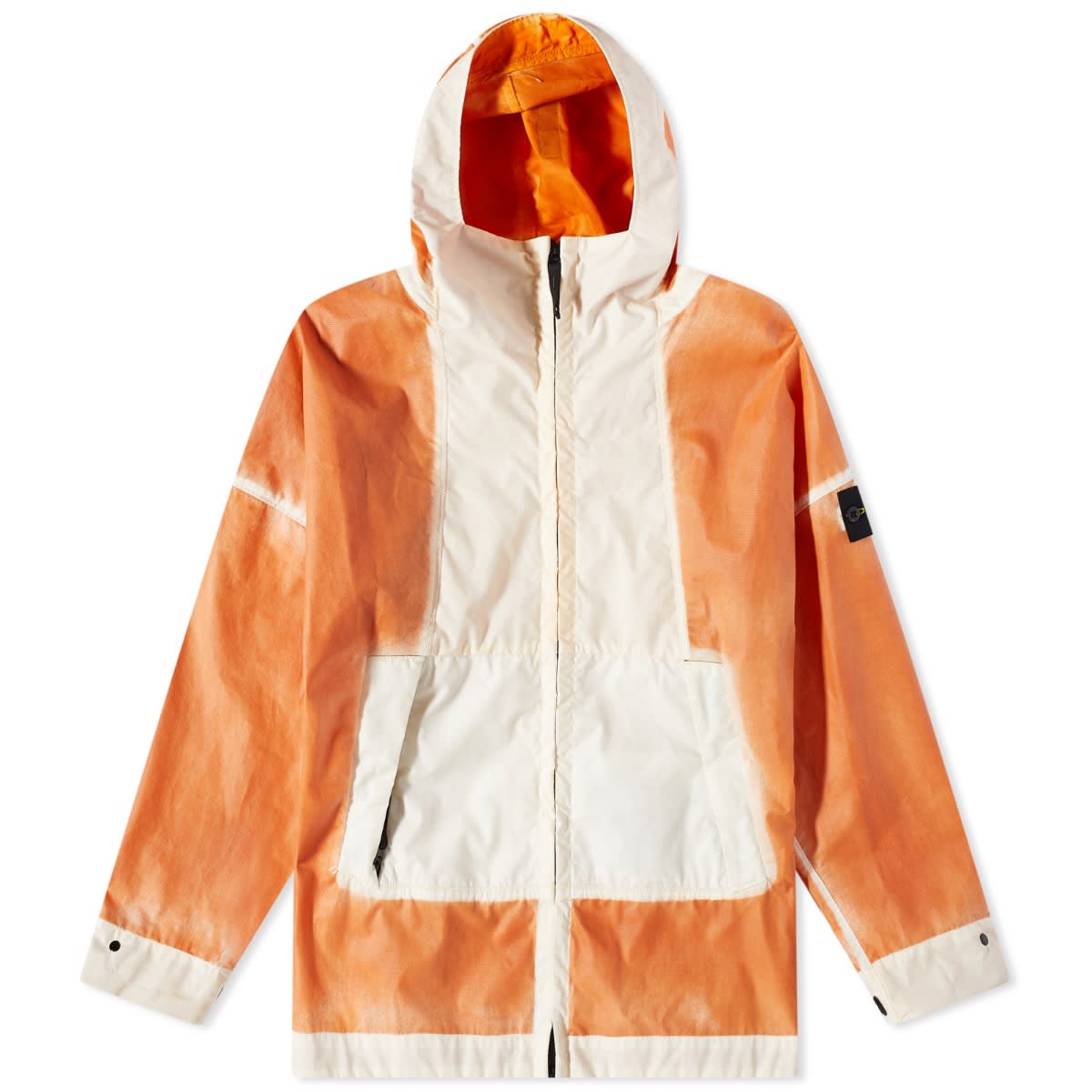 Stone Island Hand-Sprayed Mussola Gommata-TC Jacket Terra Di Siena ...