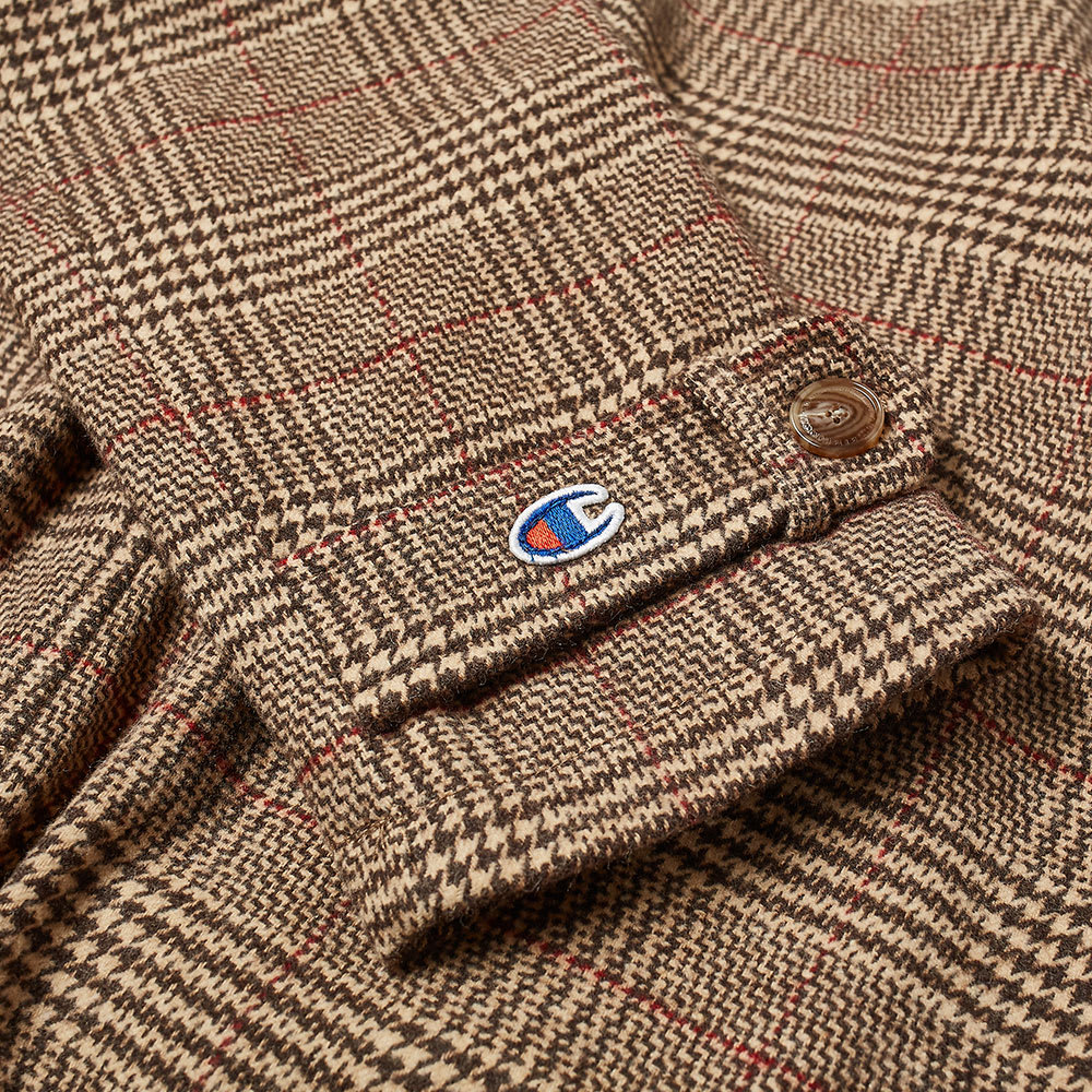 Champion x Clothsurgeon C Logo Checked Coat Brown | END. (US)