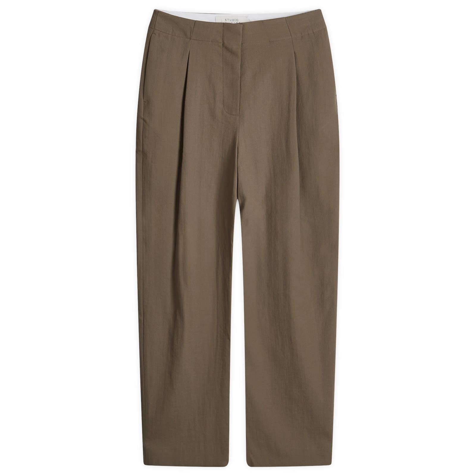 Studio Nicholson Deep Pleat Volume Ankle Crop Fossil | END. (US)