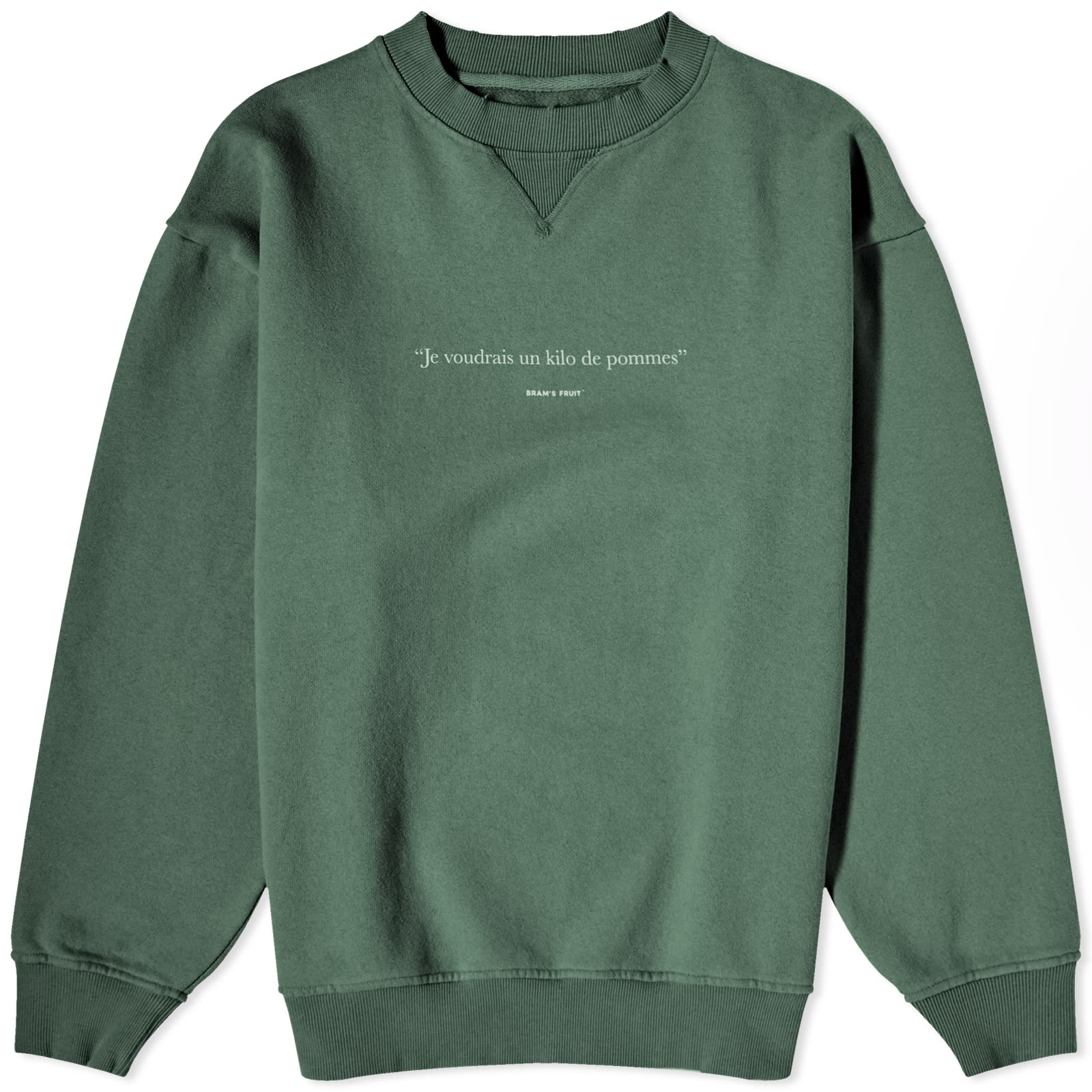 Bram's Fruit Distressed Slogan Sweater Green | END.