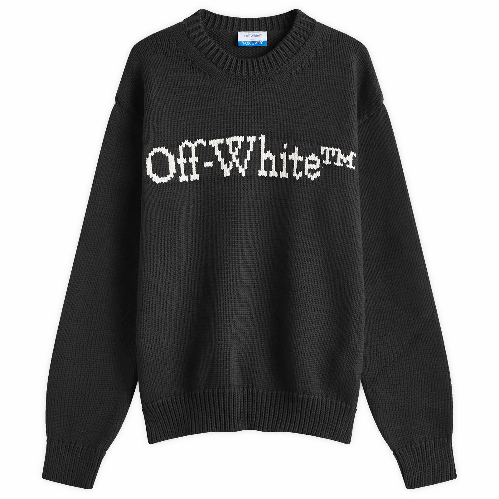 Off-White Big Bookish Chunky Crewneck Knit Black & White | END. (US)