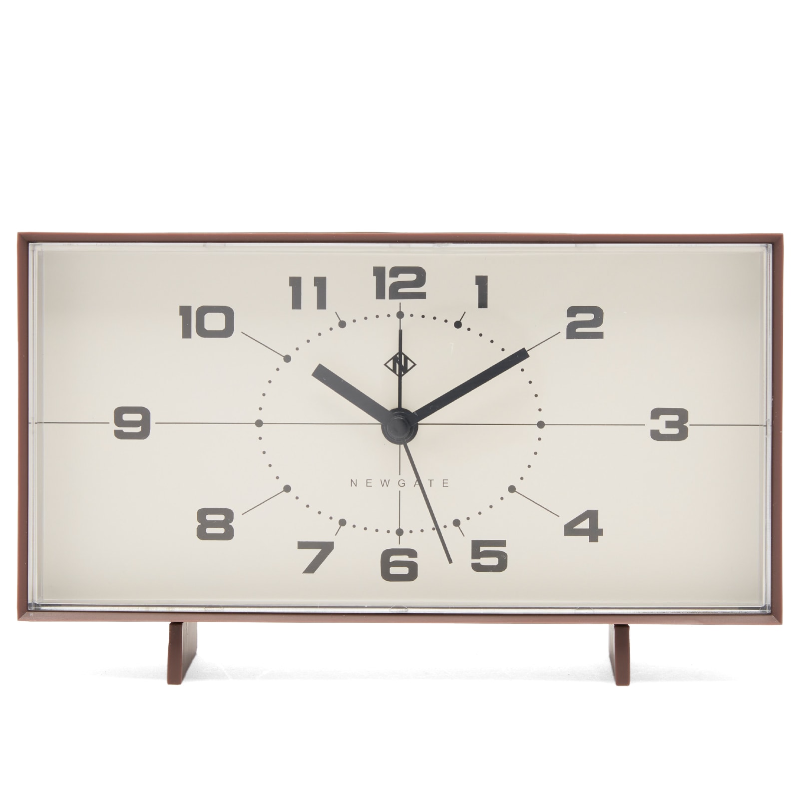 Newgate Clocks Wideboy Mantel Alarm Clock Mocha Brown | END. (GB)