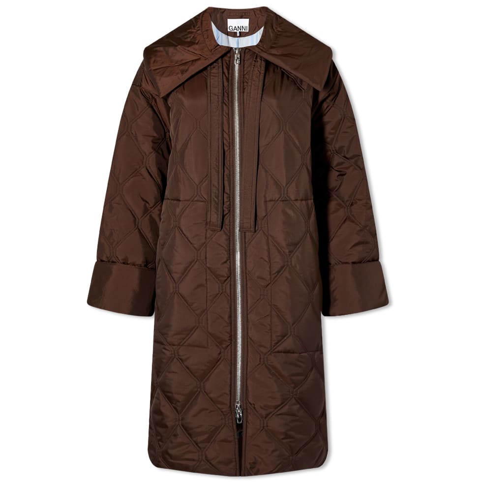 GANNI Ripstop Quilt Coat Mole | END. (KR)