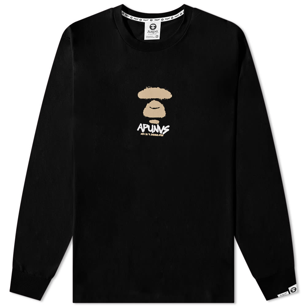 AAPE Long Sleeve Spray T-Shirt Black | END. (GB)