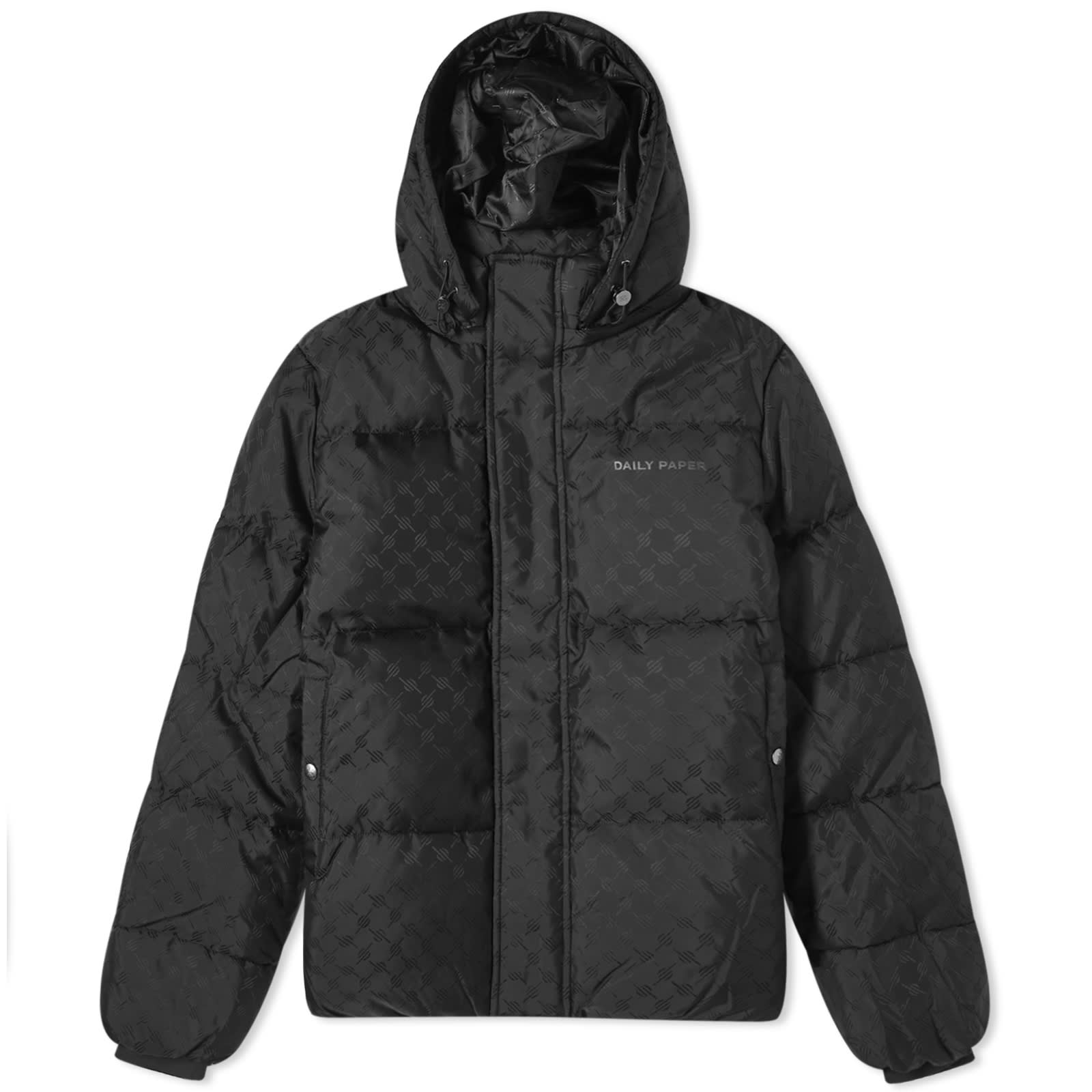 Daily Paper Monogram Puffer Jacket Black | END.