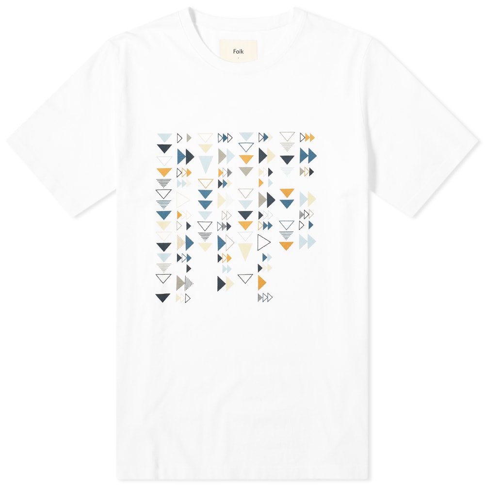 Folk Multi Tile Tee White | END.