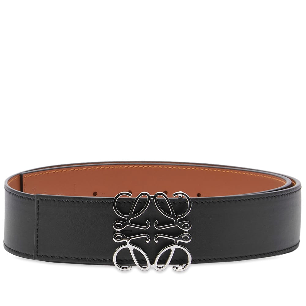 Loewe Reversible Anagram Belt Black, Tan & Palladium | END. (SG)