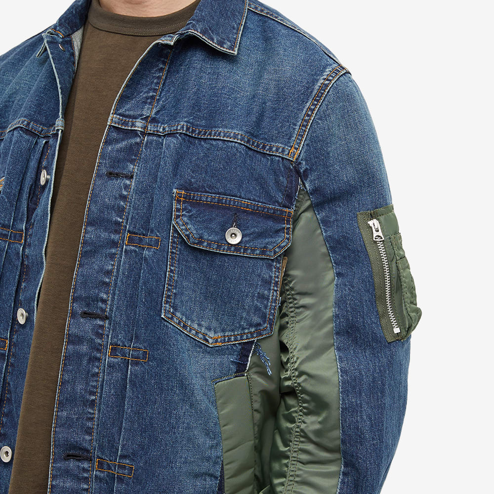 Sacai Denim x MA-1 Jacket Blue | END. (SG)