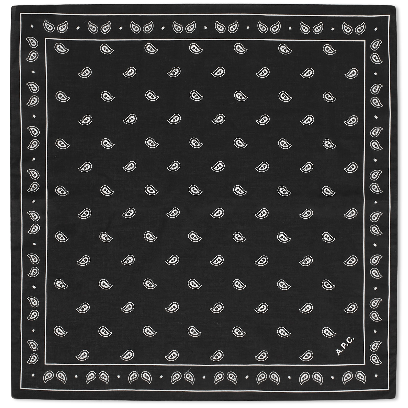 A.P.C. Paisley Bandana Neckerchief Black | END. (US)