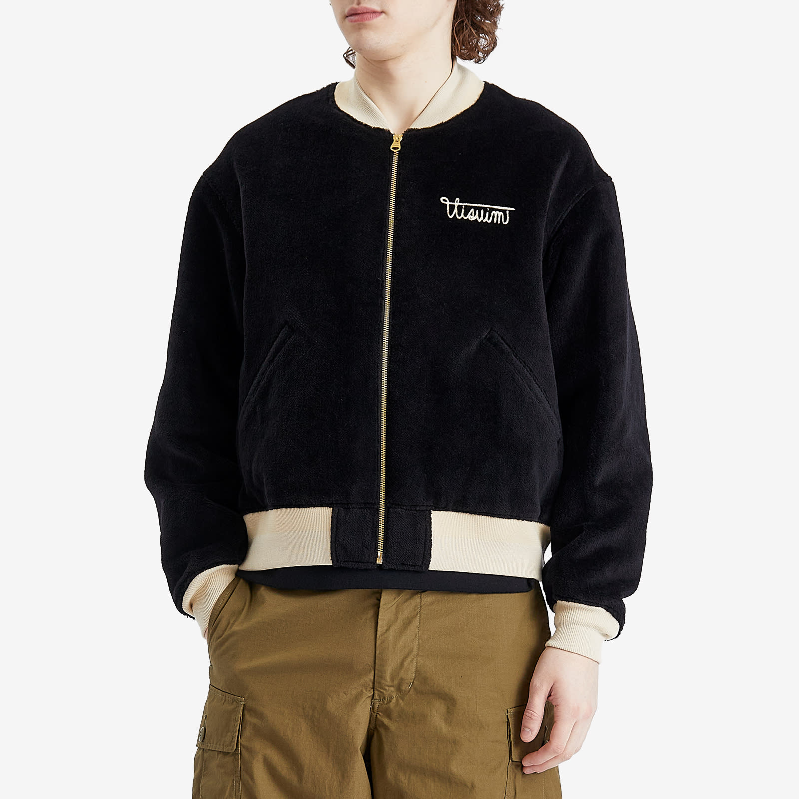 Visvim Otis Wool Military Boa Jacket Black | END. (JP)