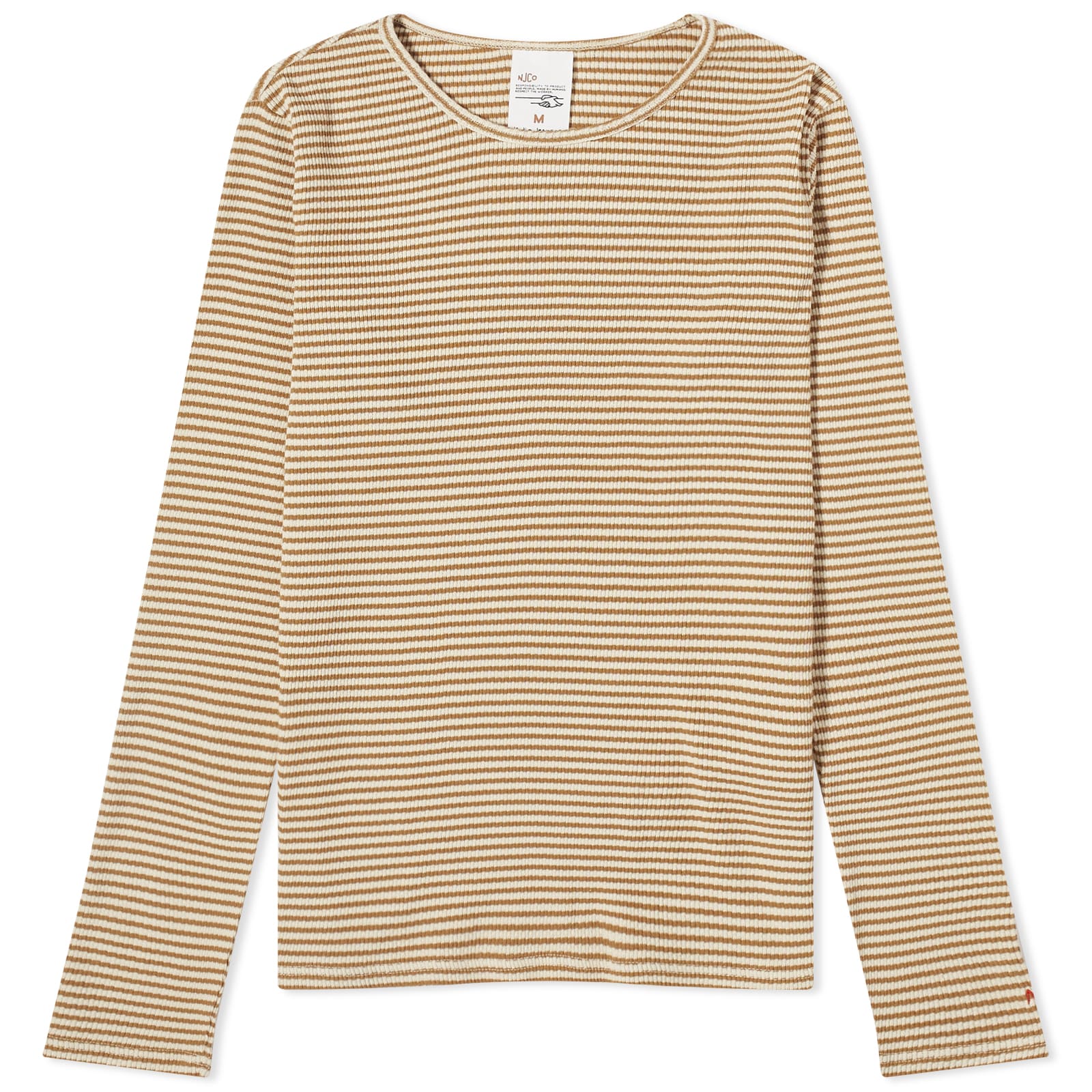 Nudie Striped Rib Top Brown & Off White | END. (US)