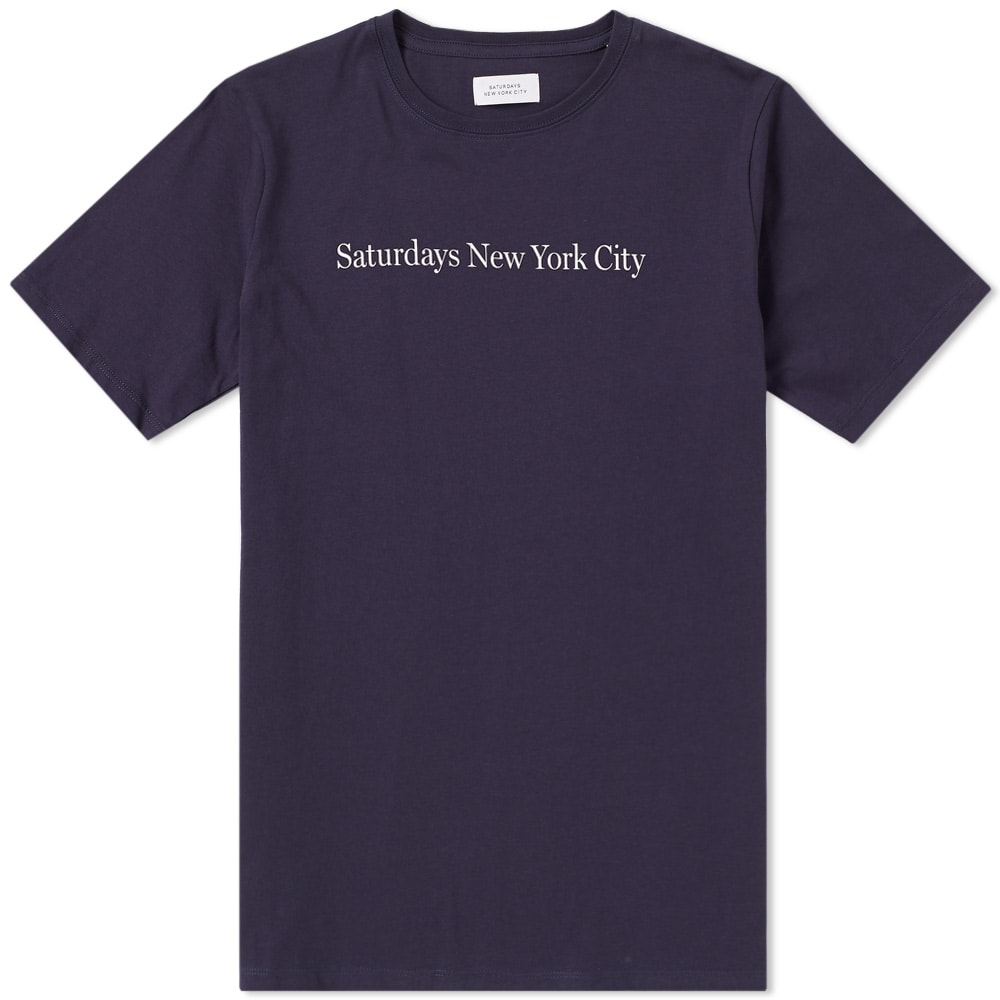 Saturdays NYC Logo Tee Midnight Navy | END.