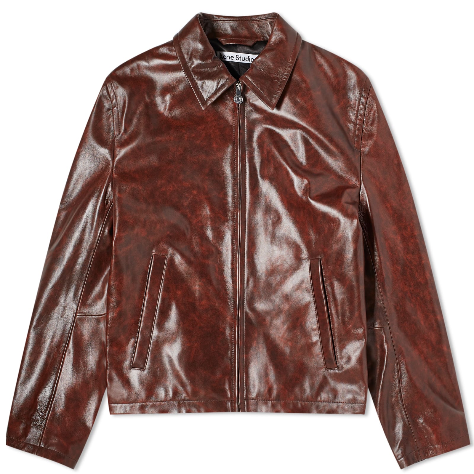 Acne Studios Lauwka Vintage Nappa Jacket Brown | END. (GB)