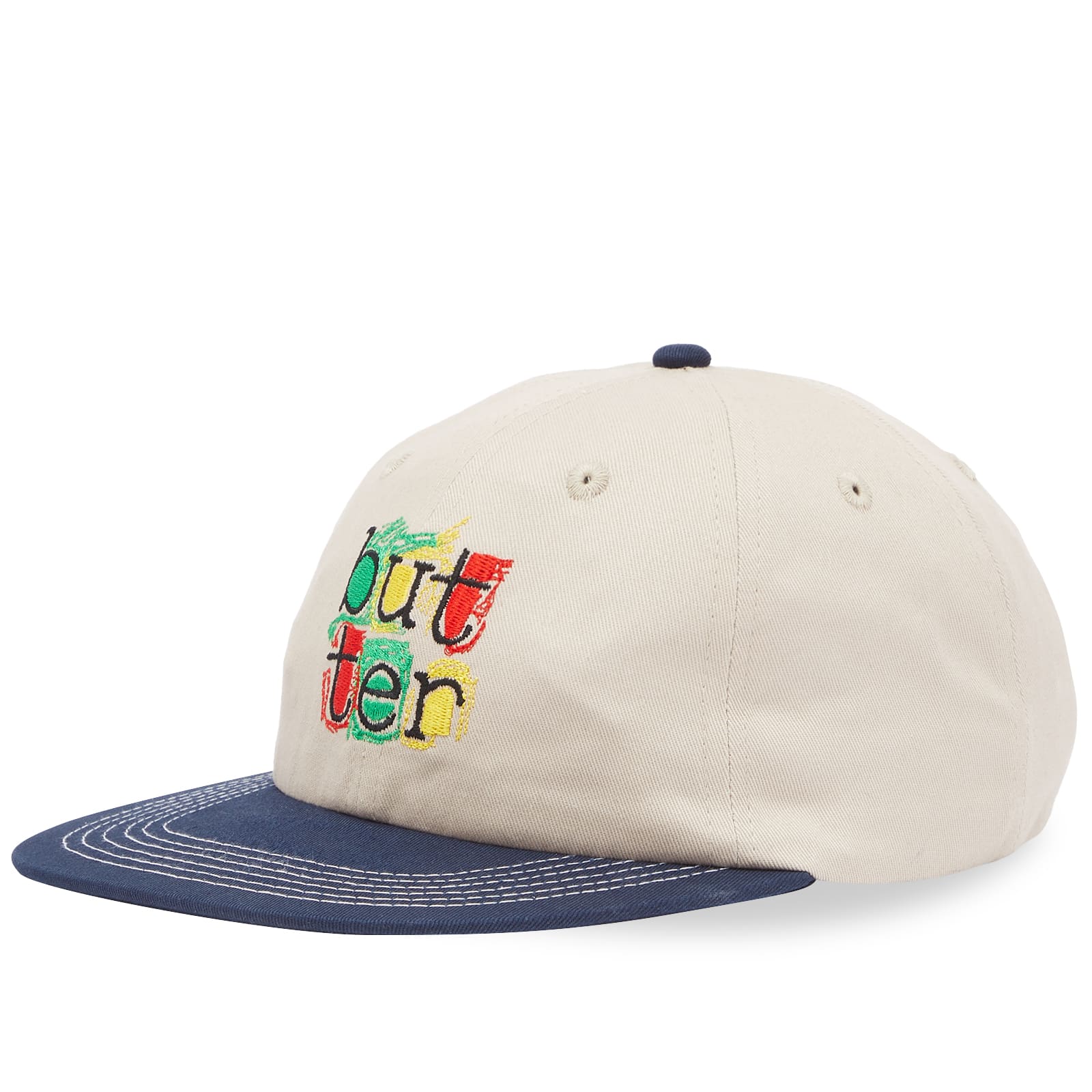 Butter Goods Scribble 6 Panel Cap Cream & Navy | END. (AU)