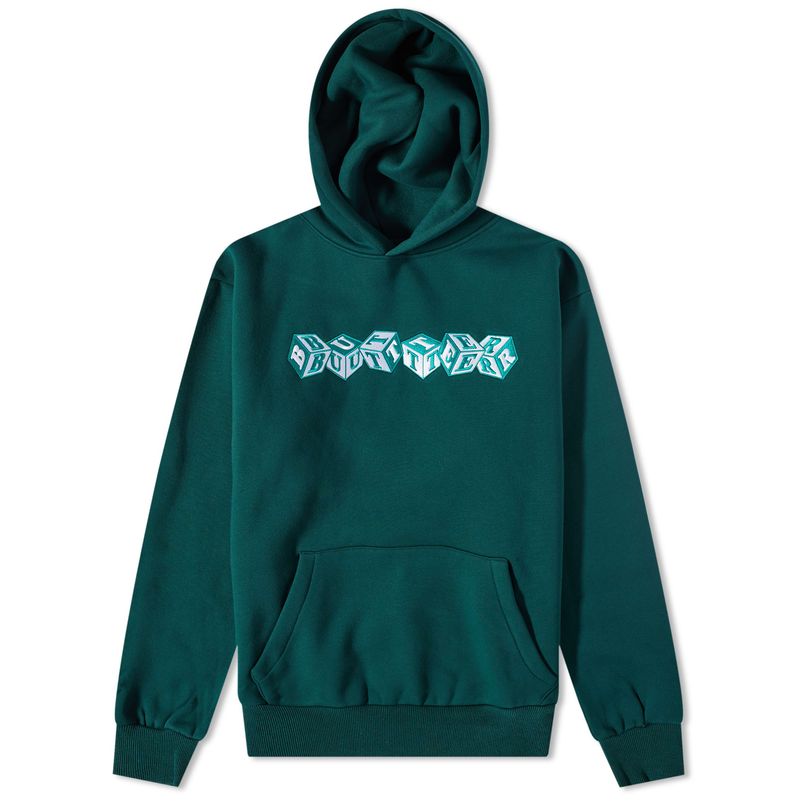 Butter Goods Embroidered Cubes Hoodie Forest Green | END. (US)