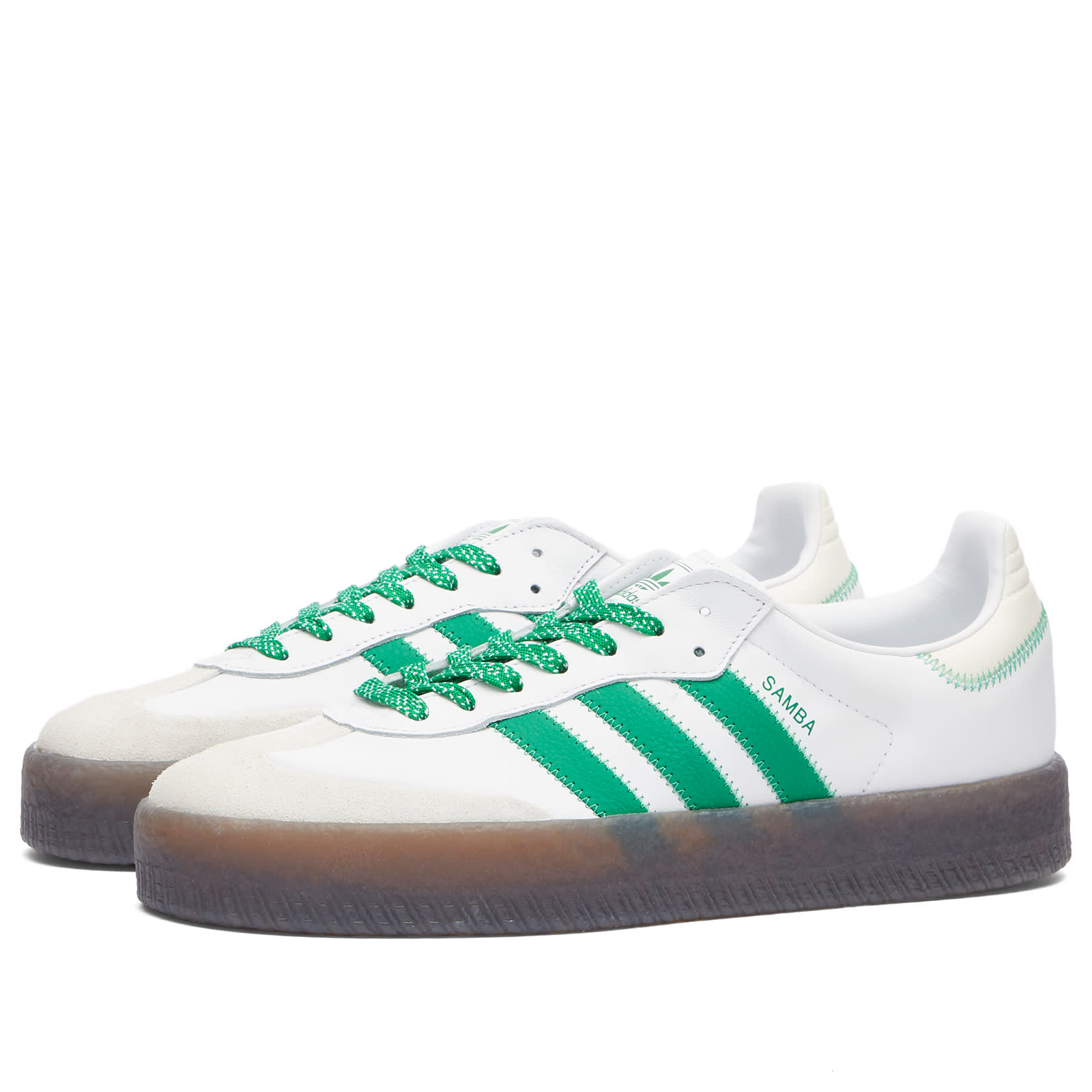 Adidas Sambae W White, Green & Off White | END.