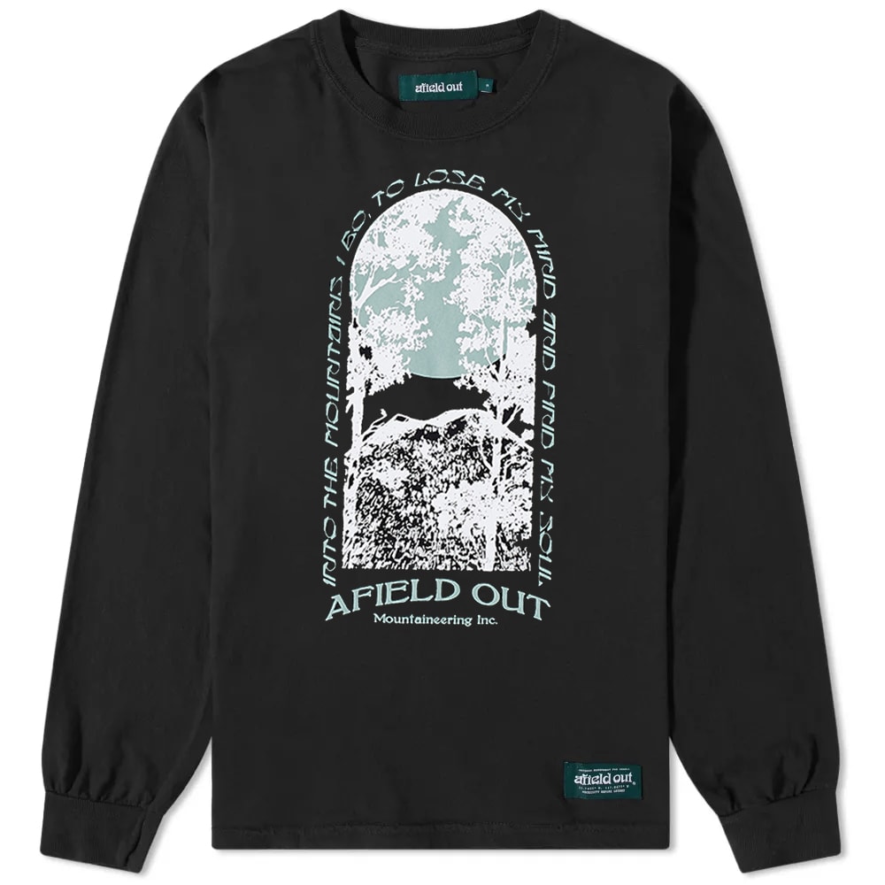 Afield Out Long Sleeve Idyllic T-Shirt Black | END. (US)