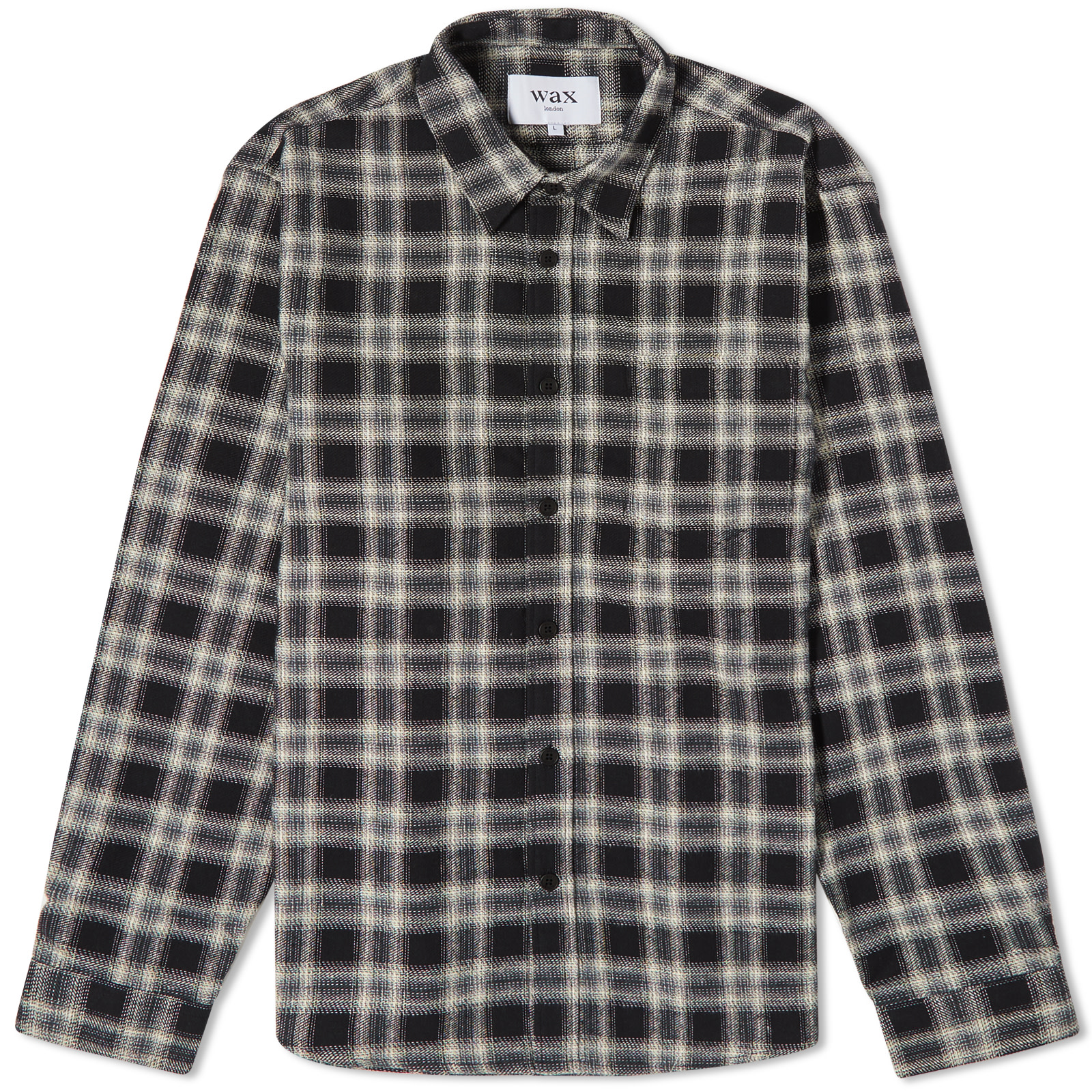 Wax London Flannel Check Shelly Shirt Black & White | END. (US)