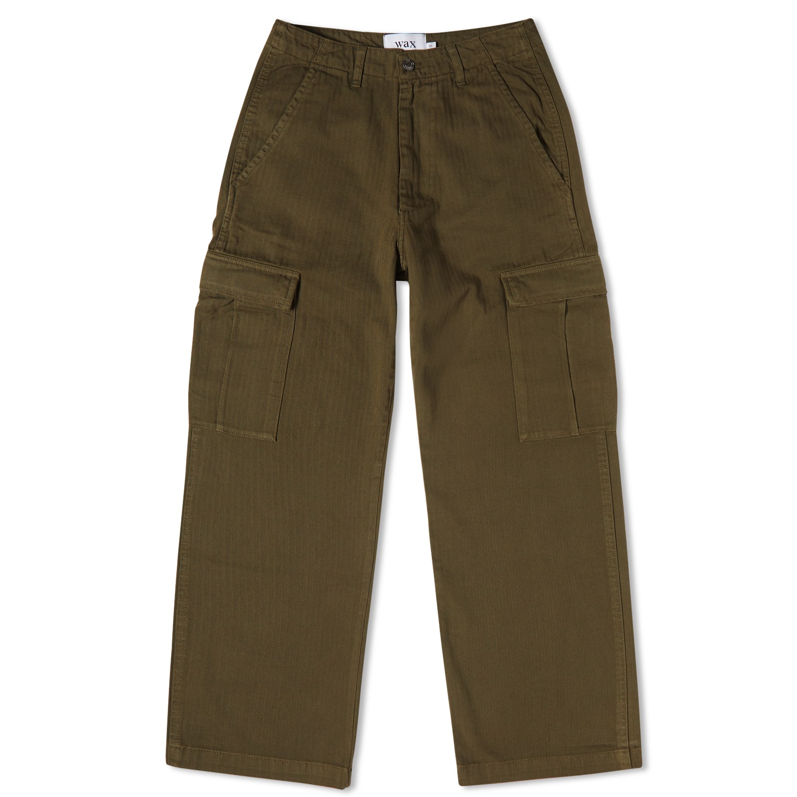 Wax London Santo Herringbone Cargo Pant Khaki | END. (GB)