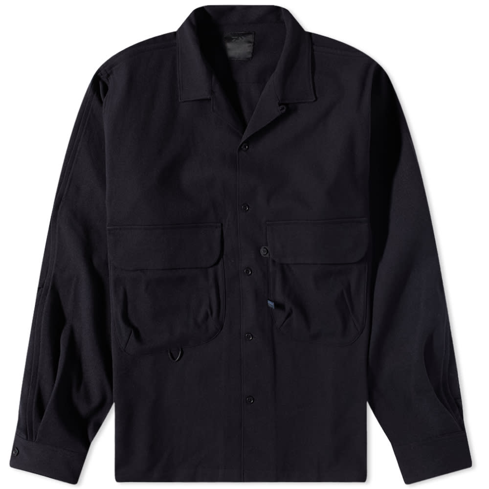 DAIWA Anglers Open Flannel Shirt Dark Navy | END.