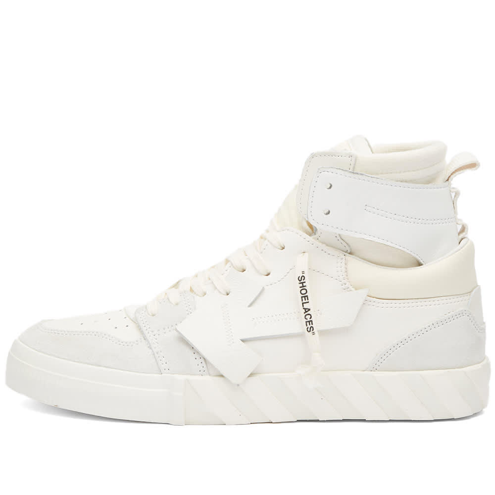 Off-White High Top Vulcanized Leather Sneaker White | END. (AU)