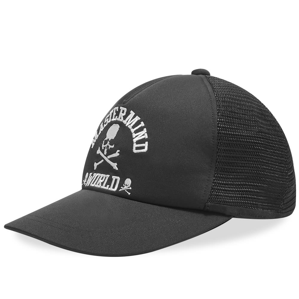MASTERMIND WORLD Embroidered Trucker Cap Black | END.
