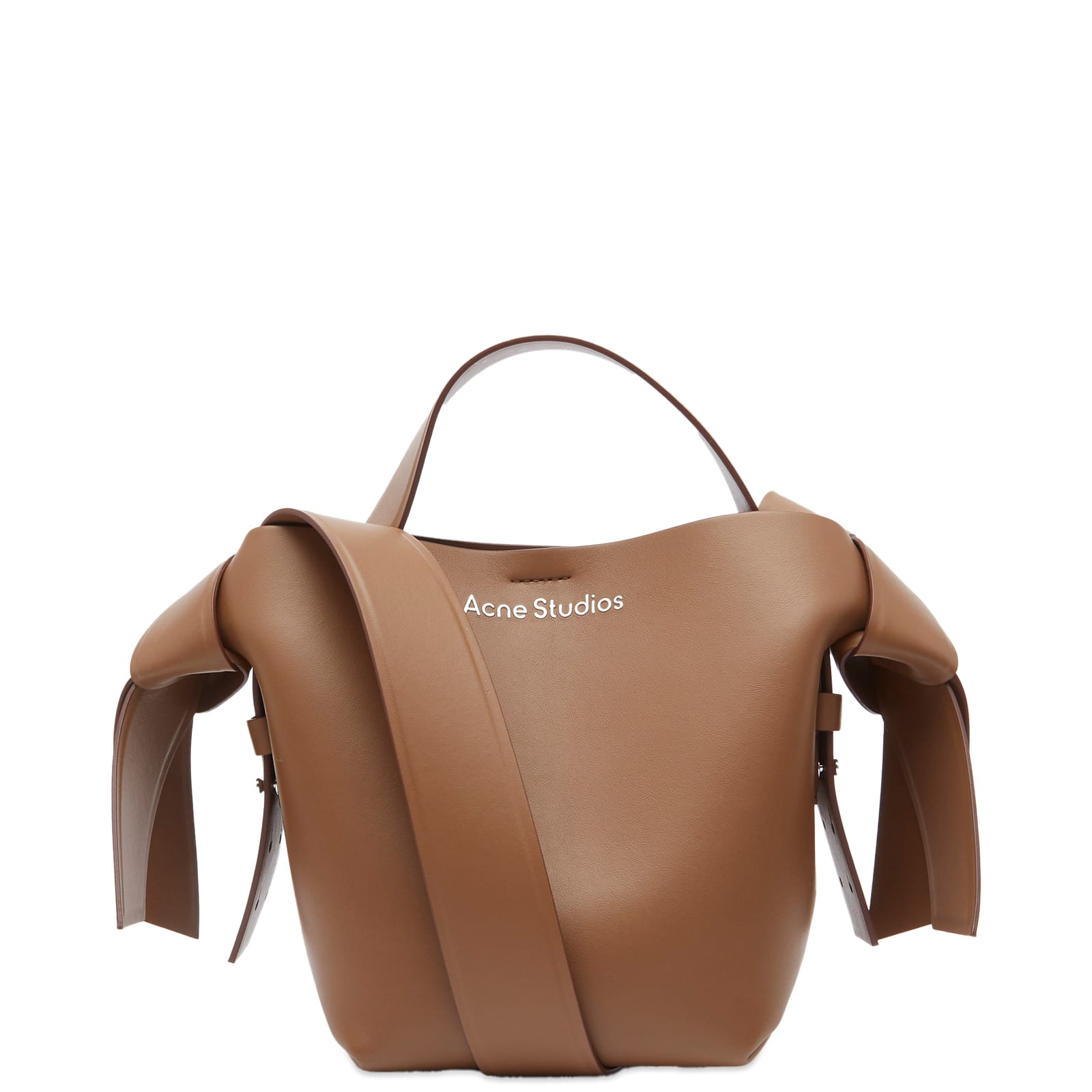 Acne Studios Musubi Mini Leather Handbag Camel Brown | END. (US)