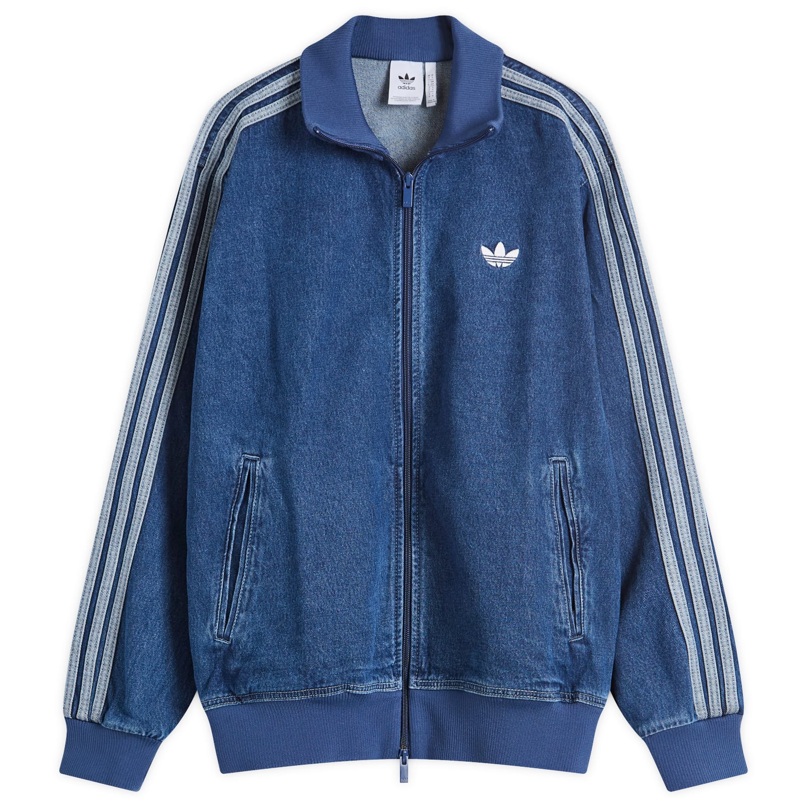 adidas Denim Firebird Track Top Medium Blue Denim | END. (US)