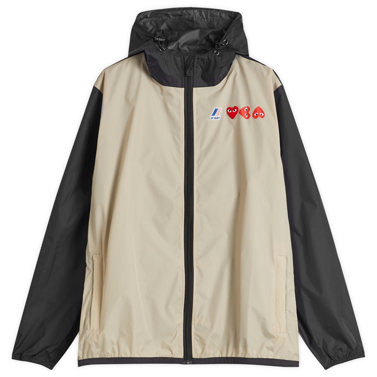 Comme des Garçons Play x K-Way Colour Block Jacket Beige | END. (GB)