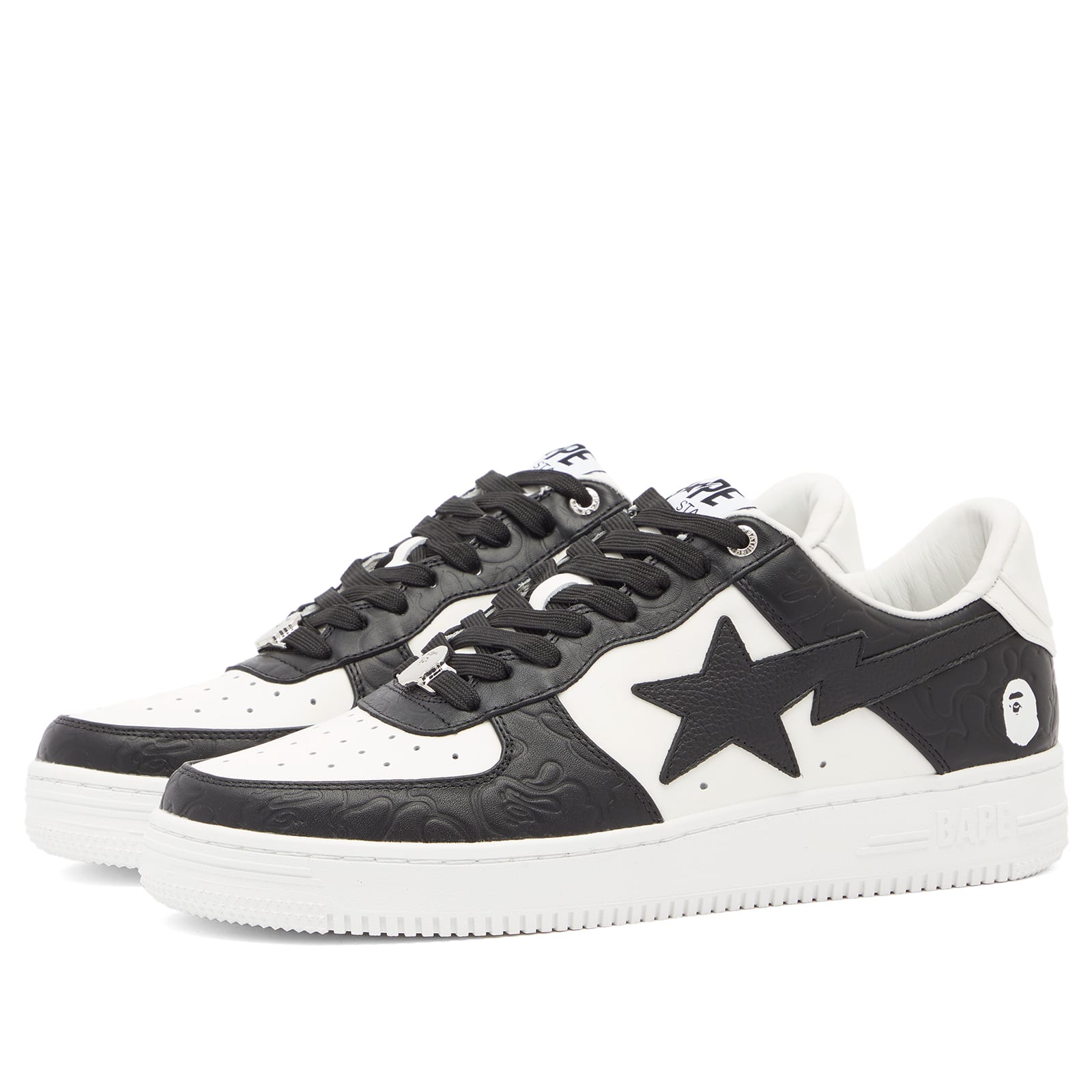 A Bathing Ape BAPE Sta Nubuck Camo Sneaker Black | END.