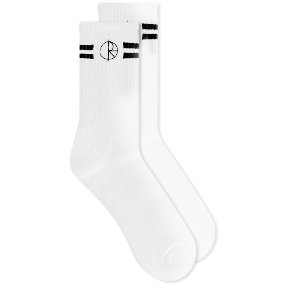 Polar Skate Co Stroke Logo Socks White | END. (US)