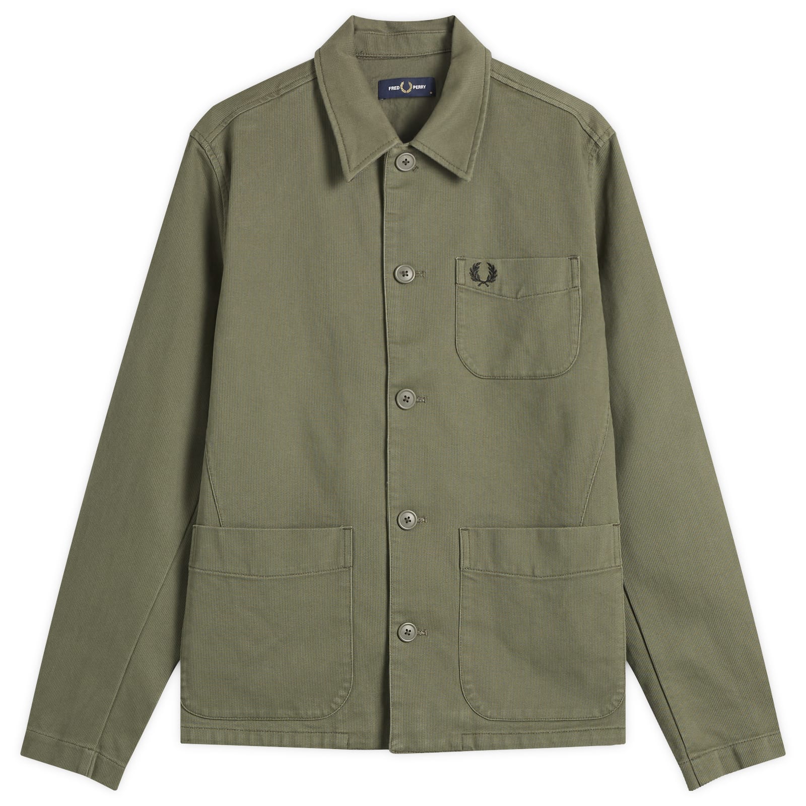 Fred Perry Bedford Corduroy Overshirt Lrl Wrth Green | END. (US)